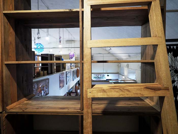 Libreria con scala - in legno offerta nuovimondi outlet