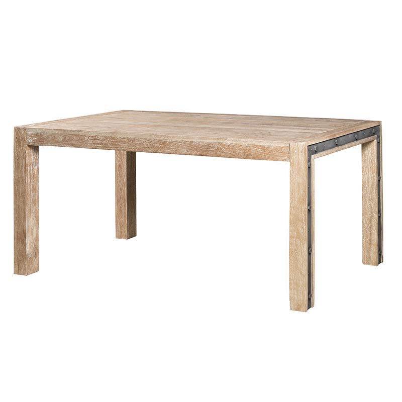 Tavolo 180 x 80 legno massello decapato industrial