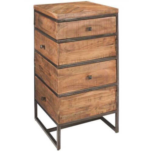 Cassettiera design 3d, legno e ferro in offerta prezzo outlet