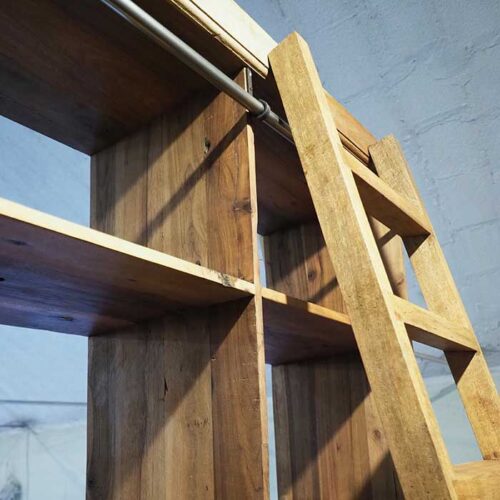 Libreria con scala - in legno offerta nuovimondi outlet