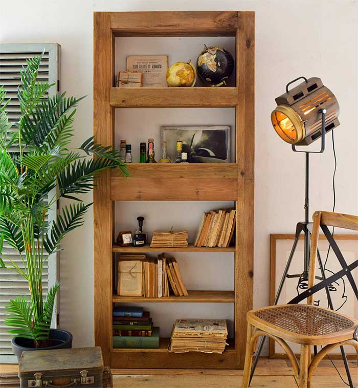 Libreria in legno stile minimal design - prezzo nuovimondi